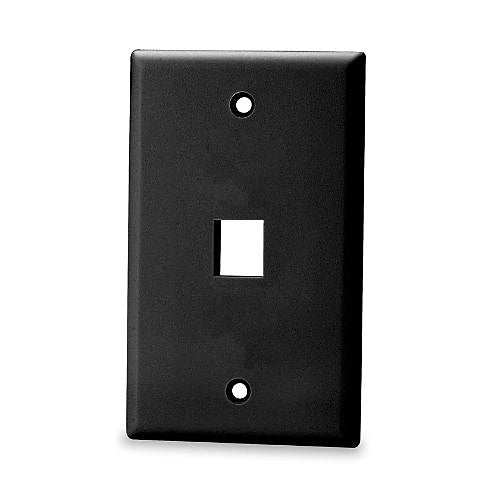 1 Port Keystone Wallplate - Black